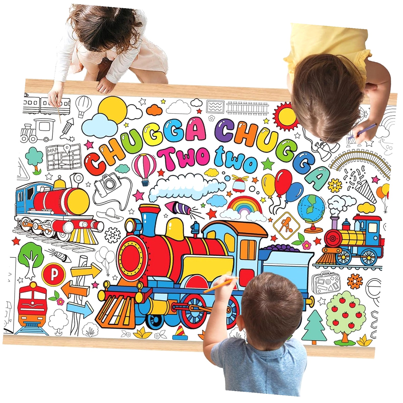 ANYWAY.GO Train Birthday Party Decorations, 30 71 Inch Train Versatile ...