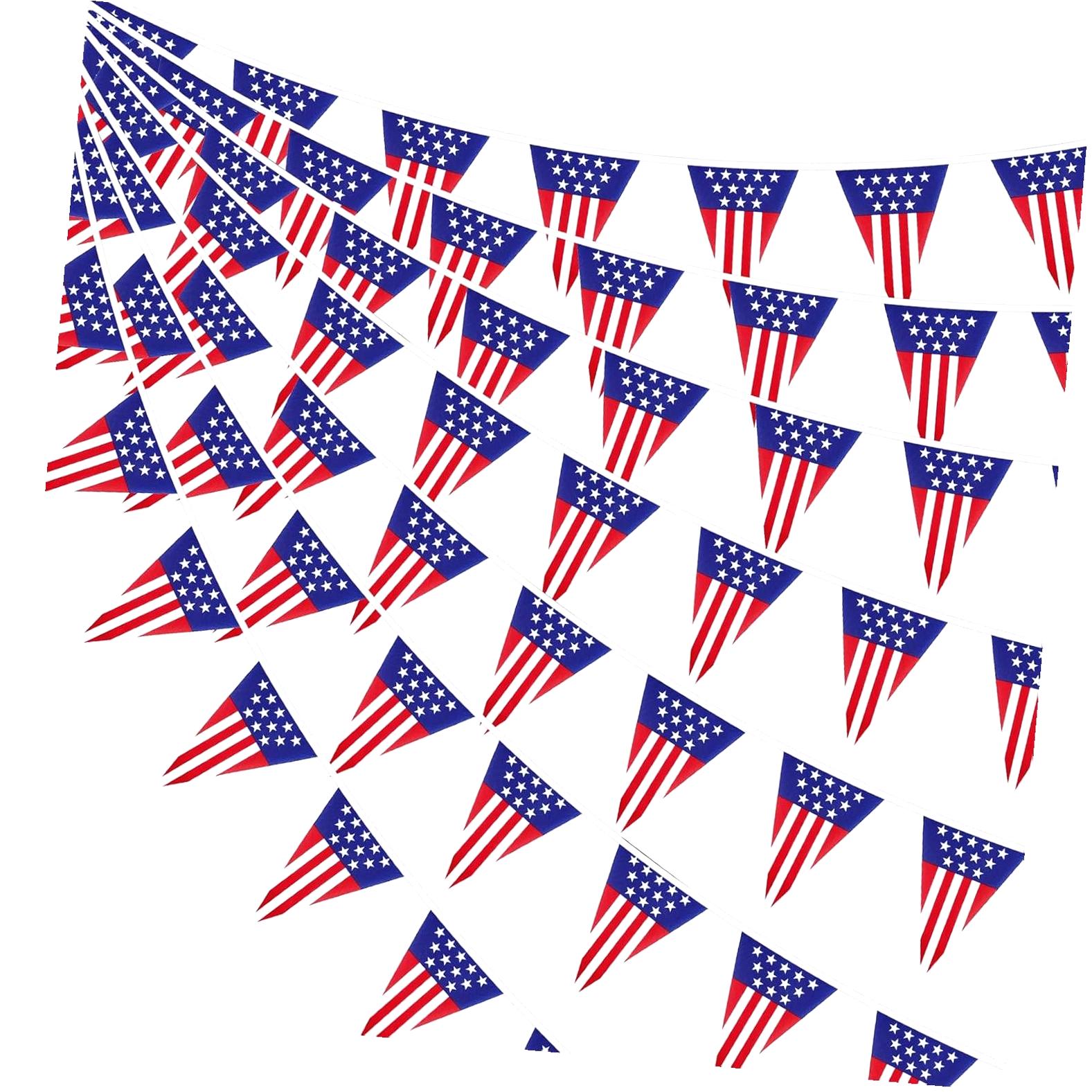 ANYWAY.GO USA Flag Pennant Banners - 40pcs Red White Blue Decorations ...