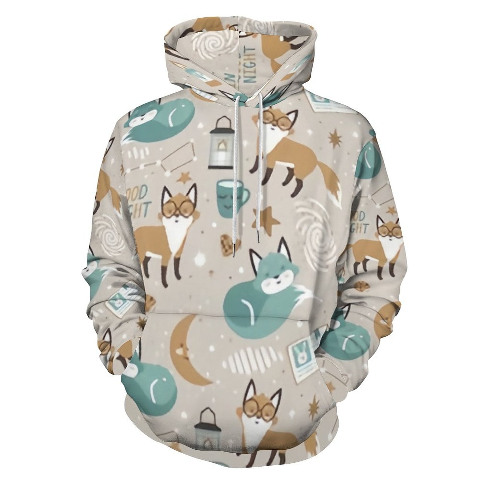 ANYWAY.GO Unisex Large size autumn/winter pullover Pattern Cute Fox ...