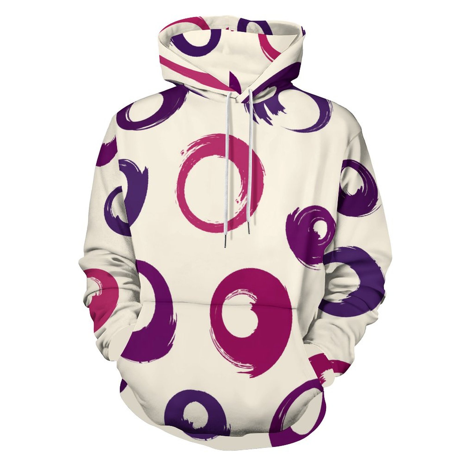 ANYWAY.GO Unisex Large size autumn/winter pullover Polka Dot Paint ...