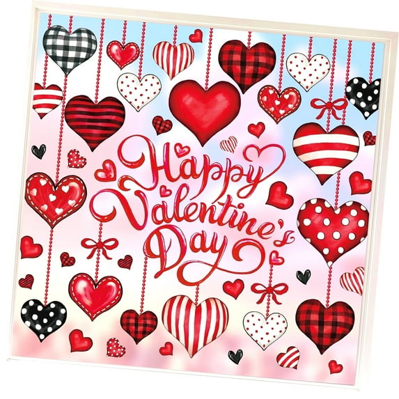 ANYWAY.GO Valentine' Day Window Clings Love Heart Window Stickers ...