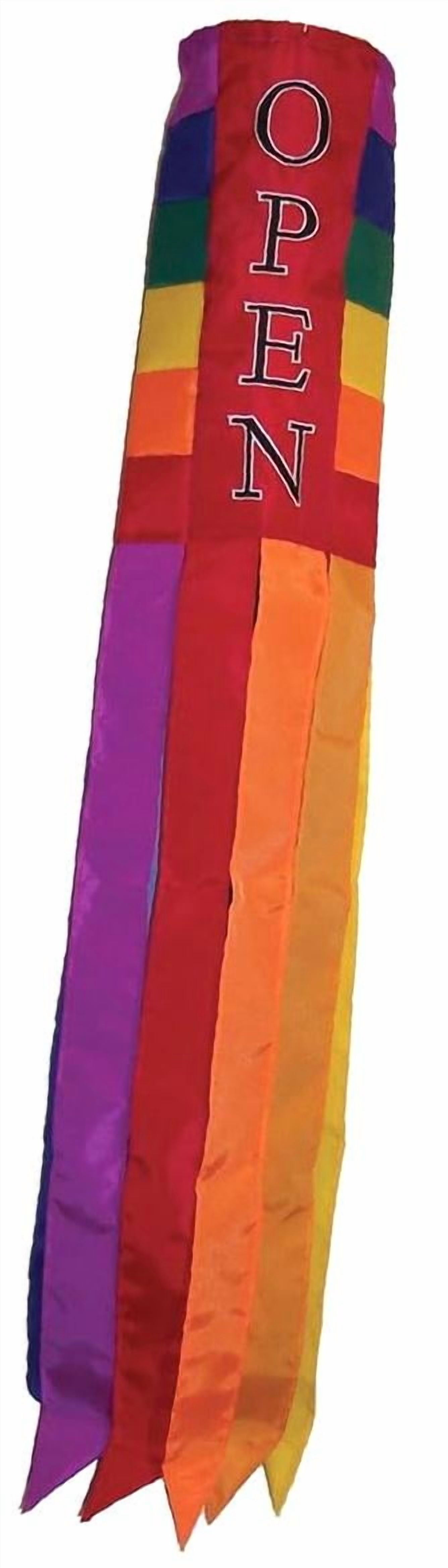 ANYWAY.GO Vibrant Rainbow Windsock, Dimensions: 6" Width x 40" Height ...