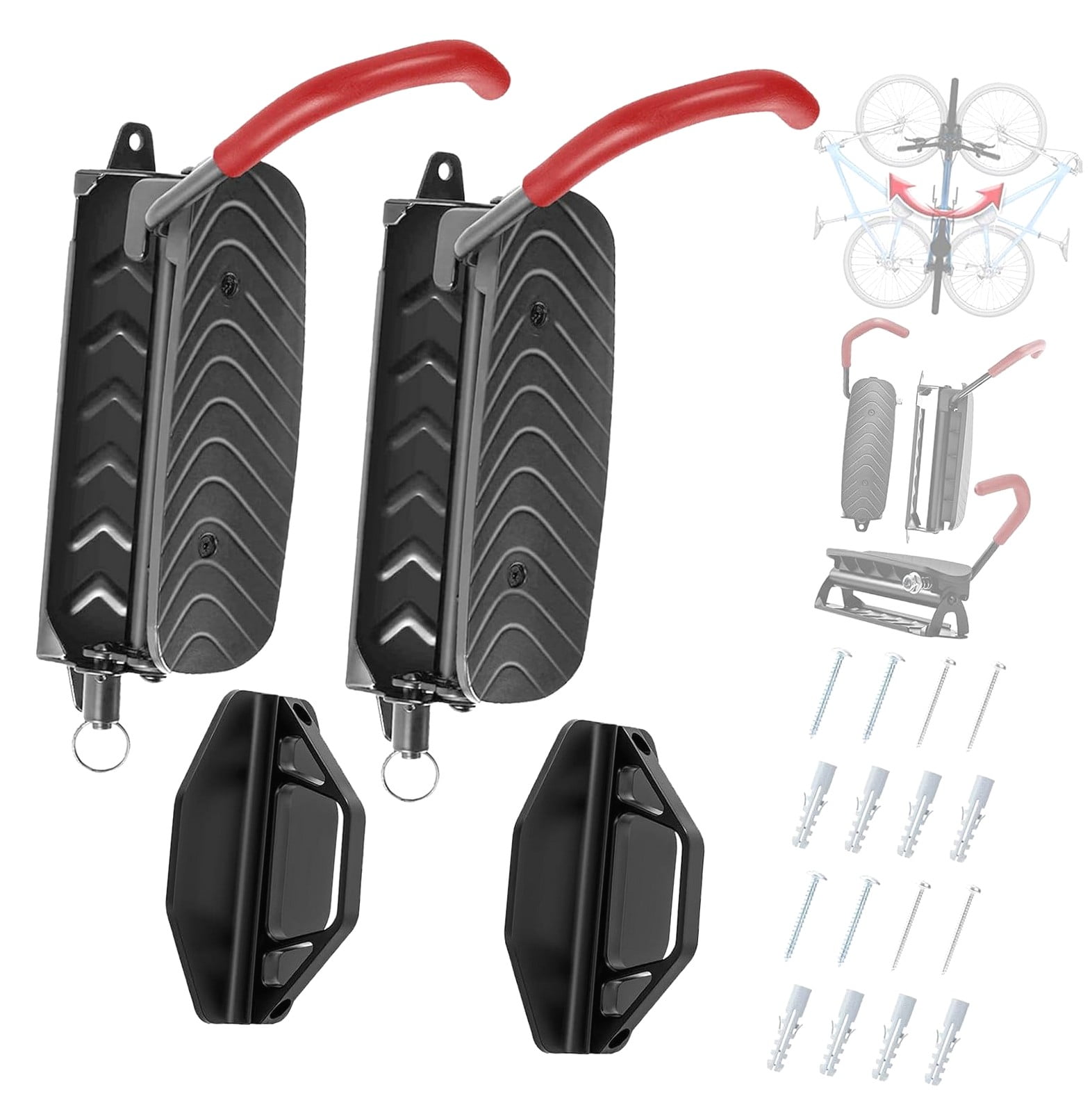 ANYWAY.GO Wall Mount 2 Pack Hangers for Garage Storage, 66lbs , -Saving ...