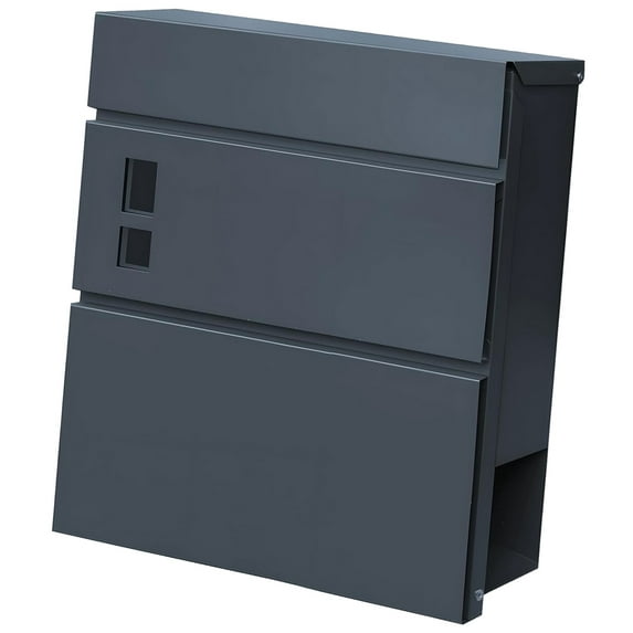 ANYWAY.GO Wall-Mount Mailbox with Lock and Keys, Large Mailbox Drop Box ...