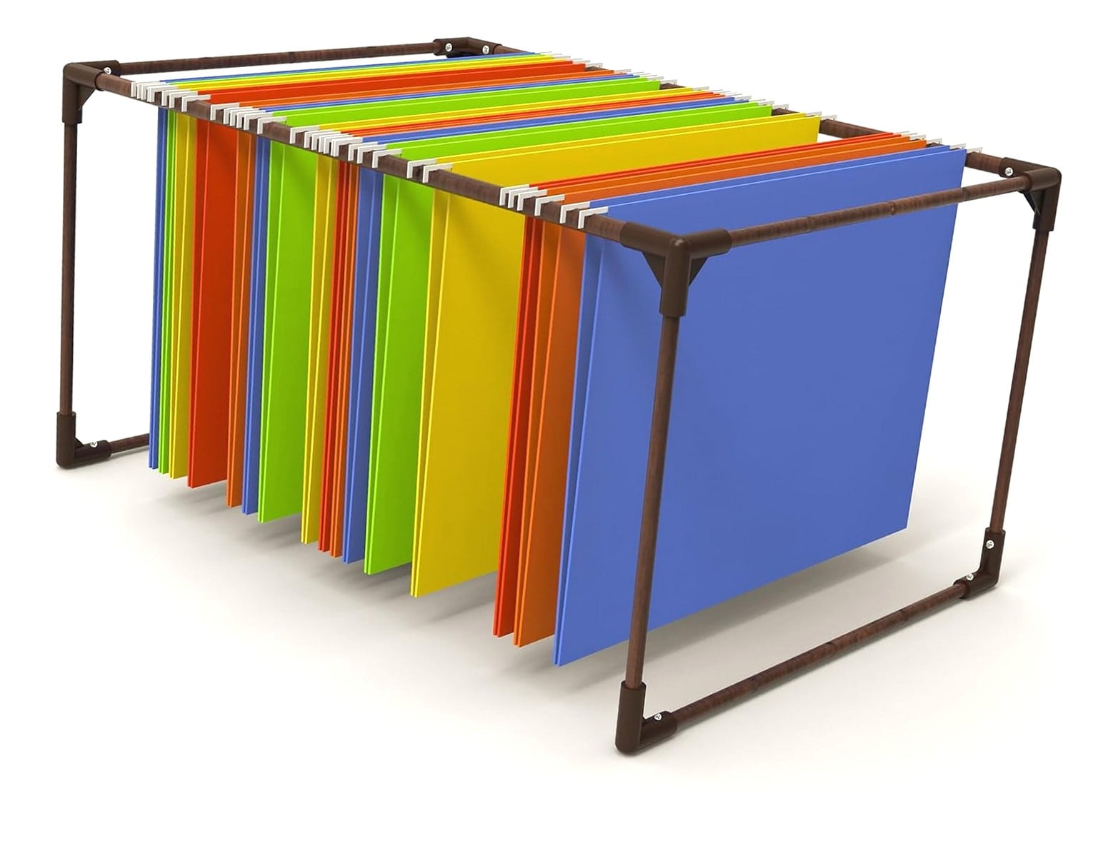 ANYWAY.GO Walnut Hanging File Folder Frame, File Cabinet Organizer for ...