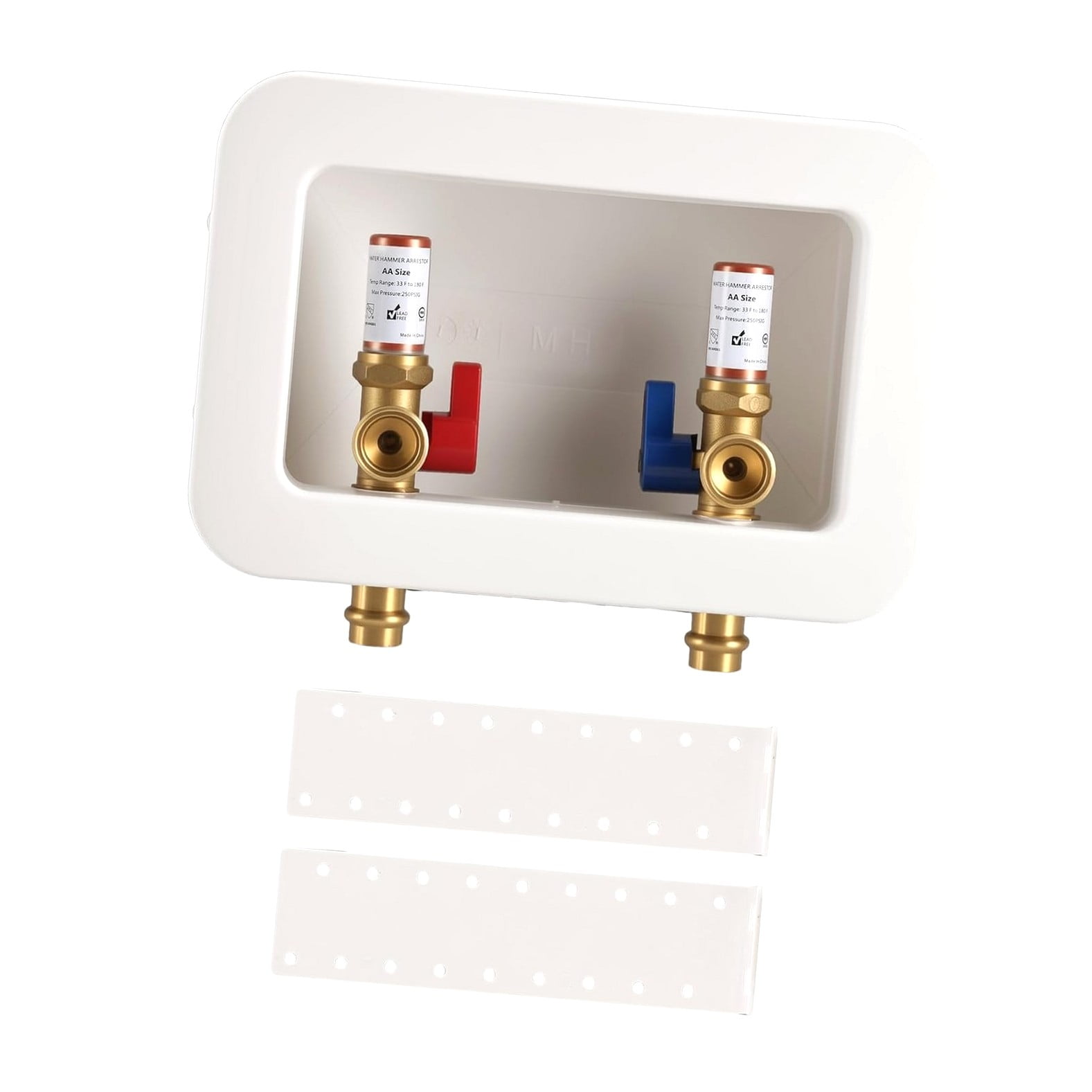 ANYWAY.GO Washing Machine Outlet Box with Center Drain, 1/2" Press ...