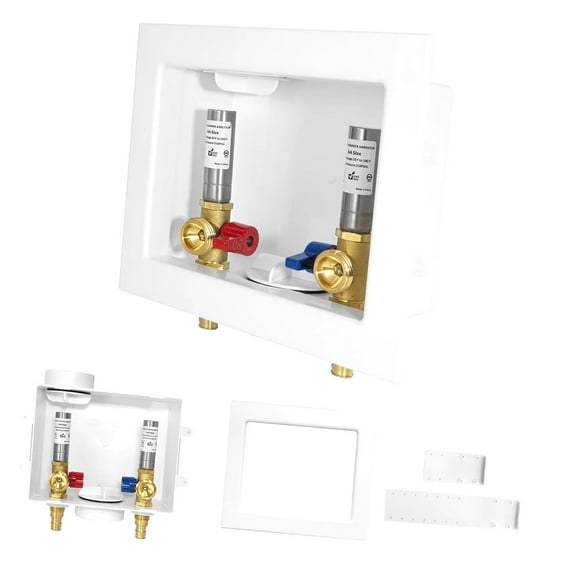 ANYWAY.GO Washing Machine Outlet Box with Steel Arrestor, PEX Laundry ...