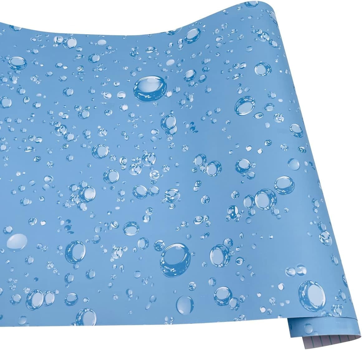 ANYWAY.GO Water Drops Liner Blue Drawer Cover Paper Self-Adhesive ...