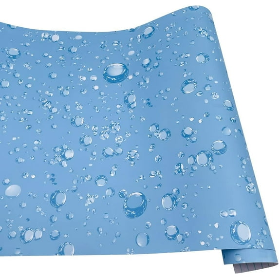 ANYWAY.GO Water Drops Liner Blue Drawer Cover Paper Self-Adhesive ...