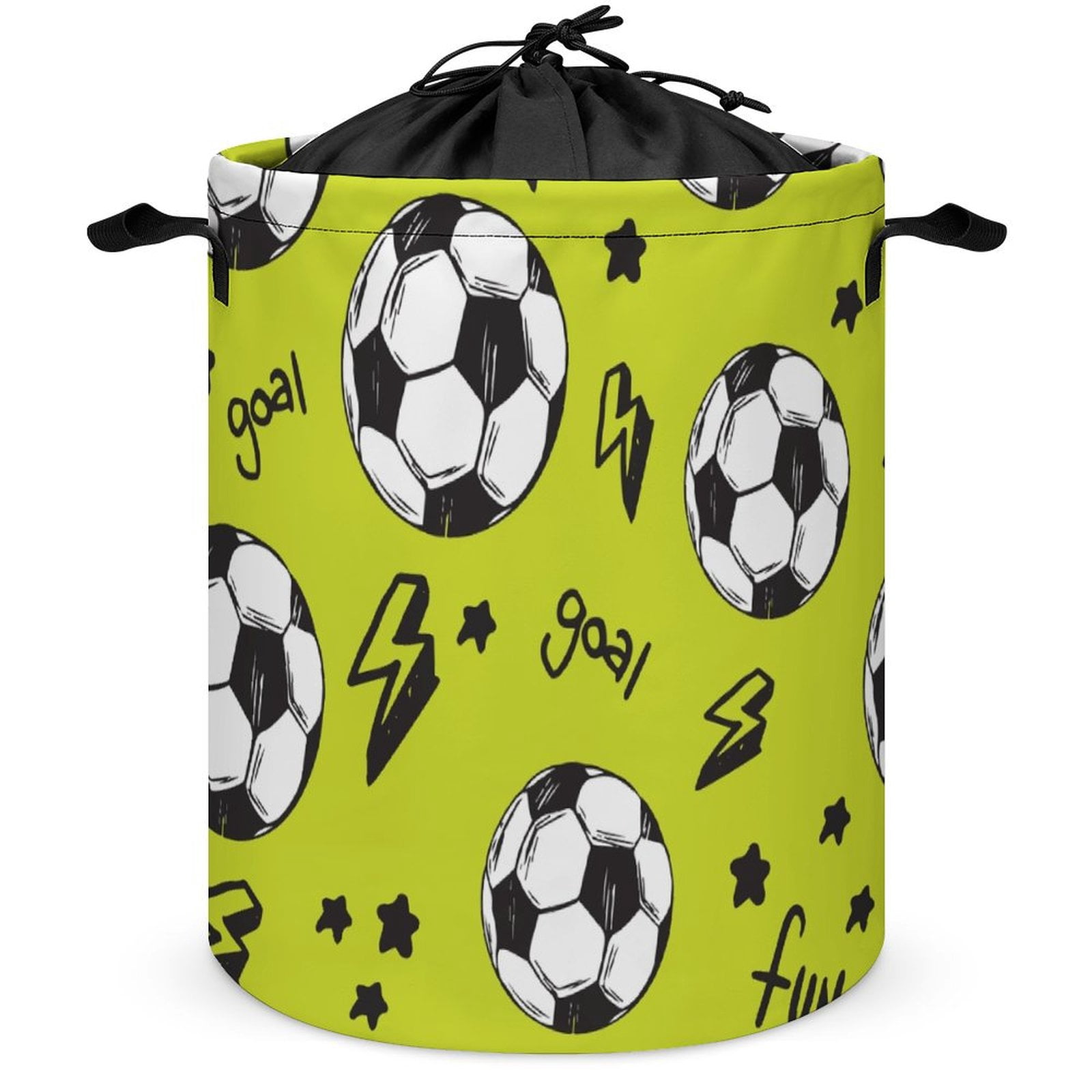 ANYWAY.GO Waterproof Foldable Laundry Hamper Pattern Football Ball Star ...