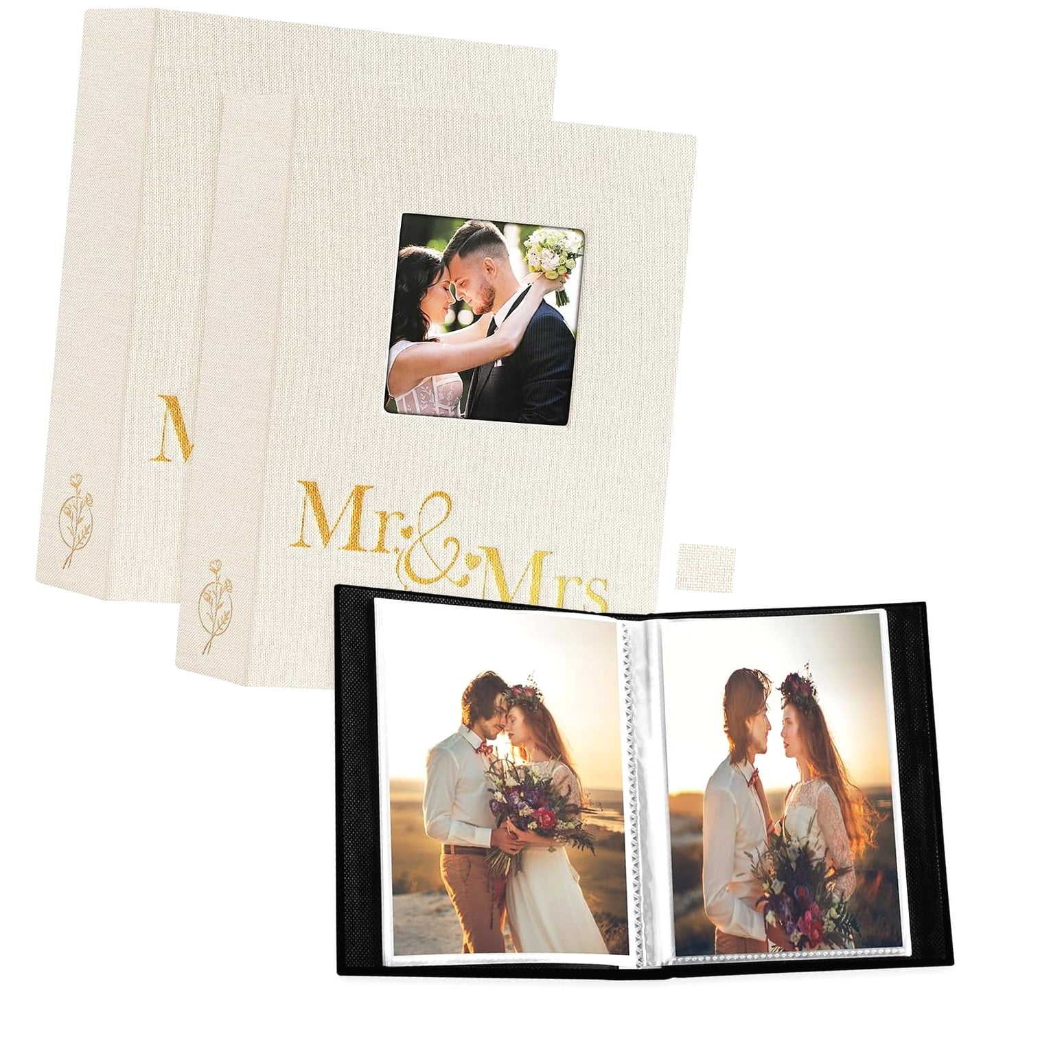 ANYWAY.GO Wedding Photo Album 4x6 2 Packs, Each Pack holds 50 Pictures ...