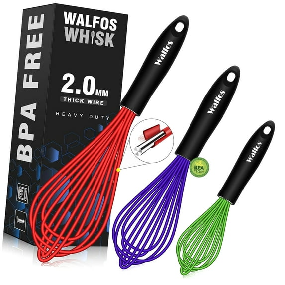 ANYWAY.GO Whisk, 7+9+11 inch whisk, Whisks for Cooking Non Scratch ...