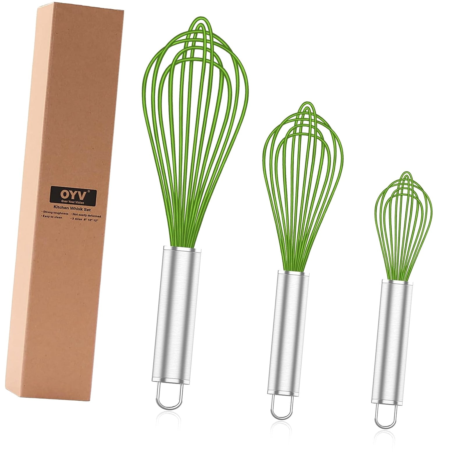 ANYWAY.GO Whisk, Whisks For Cooking Non Scratch, Steel Whisk, Plastic ...