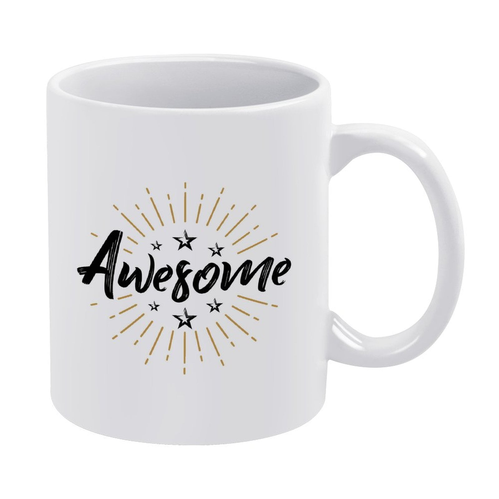 ANYWAY.GO White Ceramic Coffee Mugs for Hot or Cold Drinks ,Awesome ...