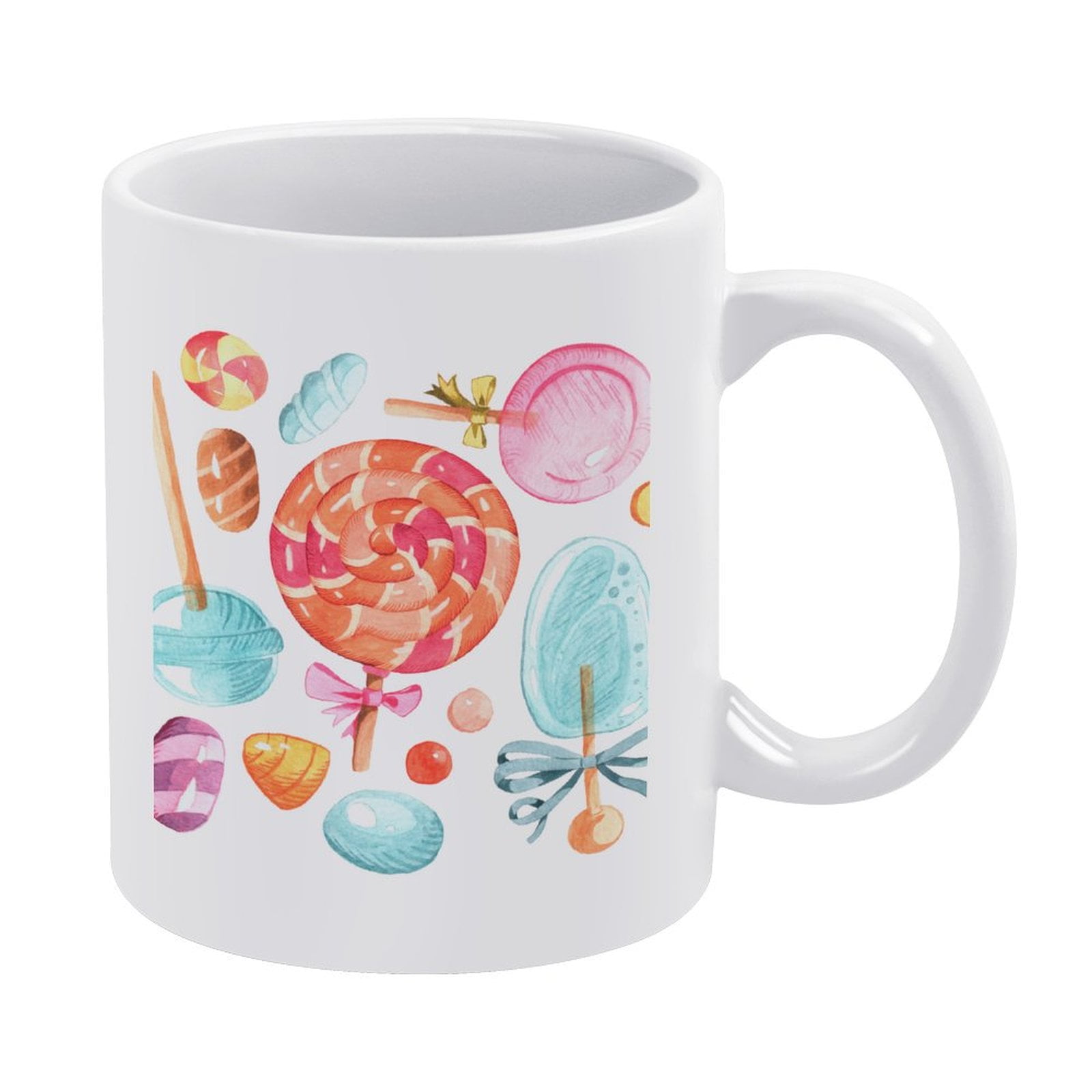 ANYWAY.GO White Ceramic Coffee Mugs for Hot or Cold Drinks ,Bright Set ...