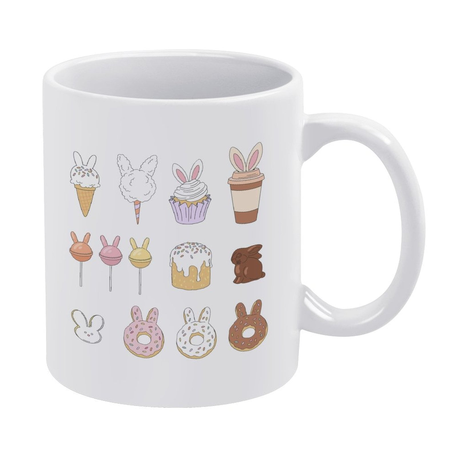 ANYWAY.GO White Ceramic Coffee Mugs for Hot or Cold Drinks ,Easter ...