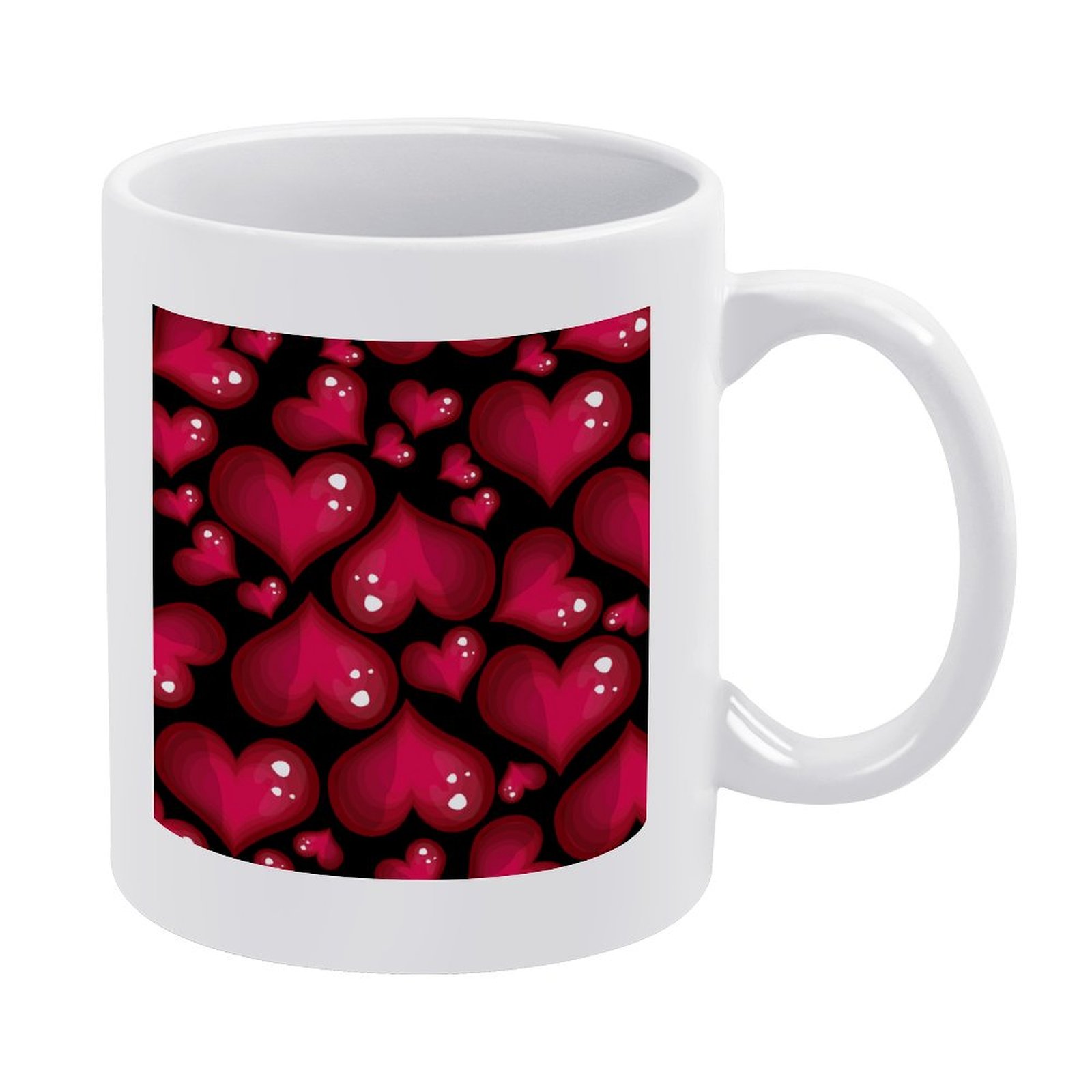 ANYWAY.GO White Ceramic Coffee Mugs for Hot or Cold Drinks ,Love Hearth ...