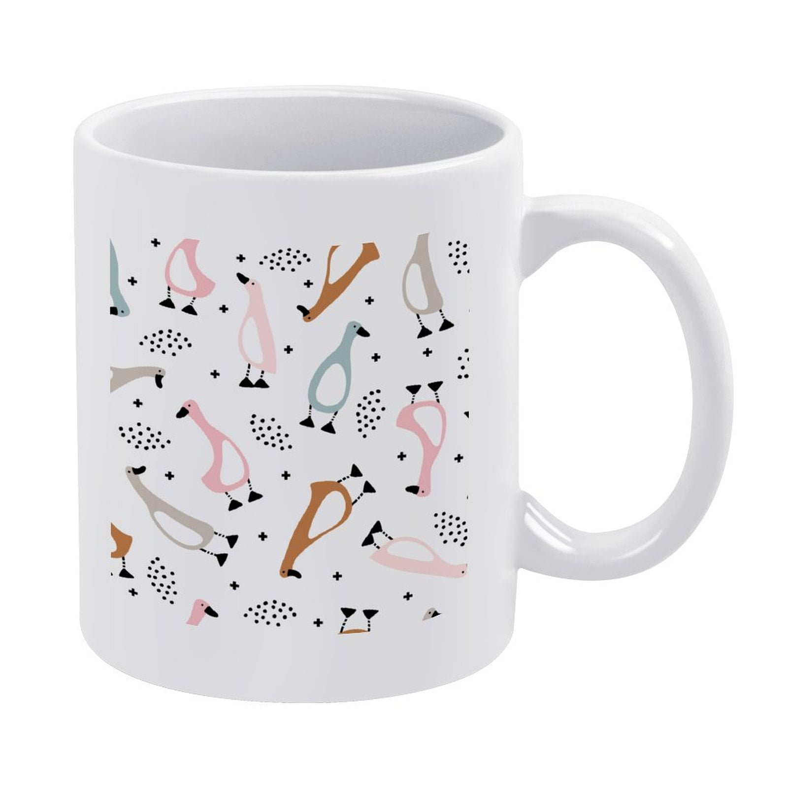 ANYWAY.GO White Ceramic Coffee Mugs for Hot or Cold Drinks ,Pattern ...