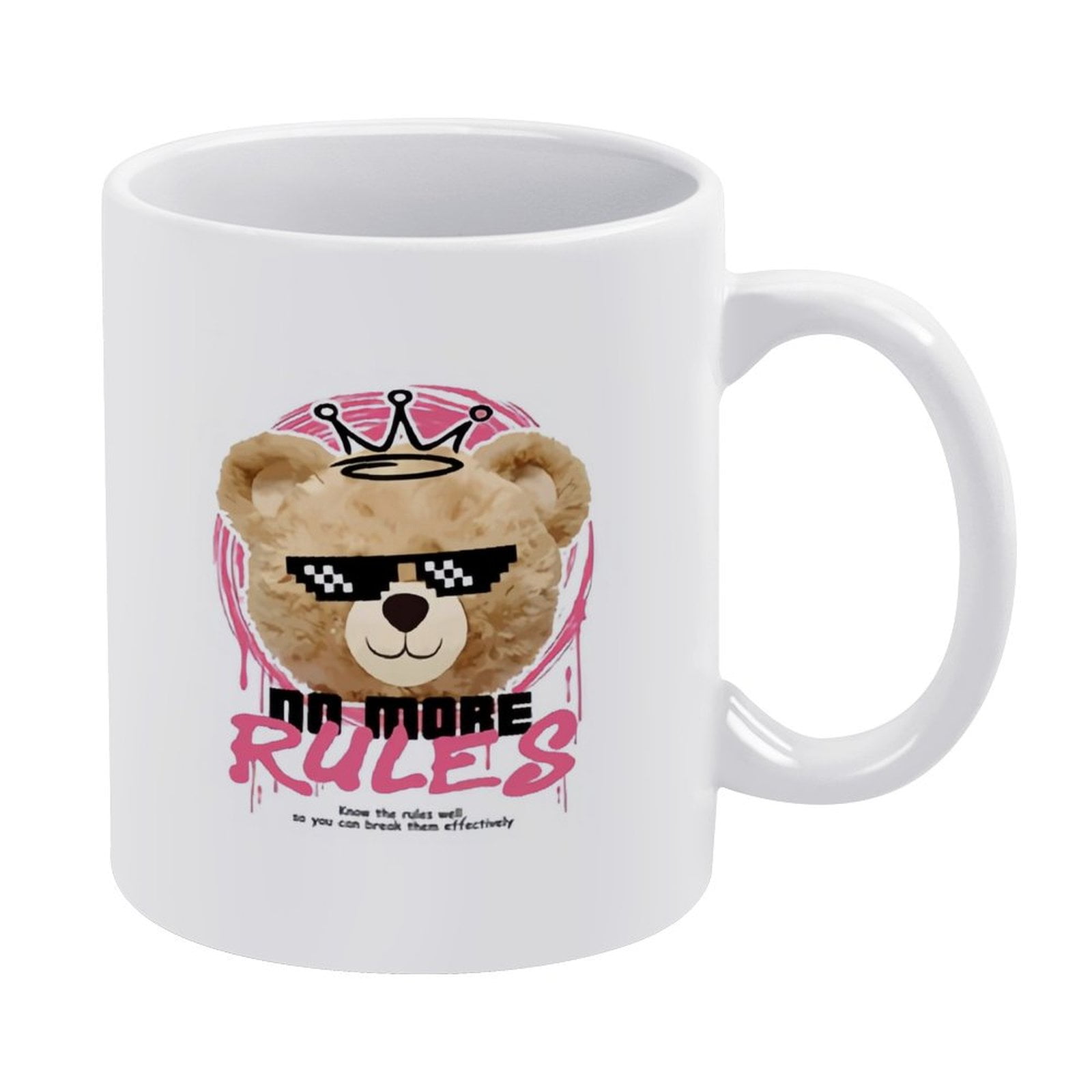 ANYWAY.GO White Ceramic Coffee Mugs for Hot or Cold Drinks ,Style Rules ...