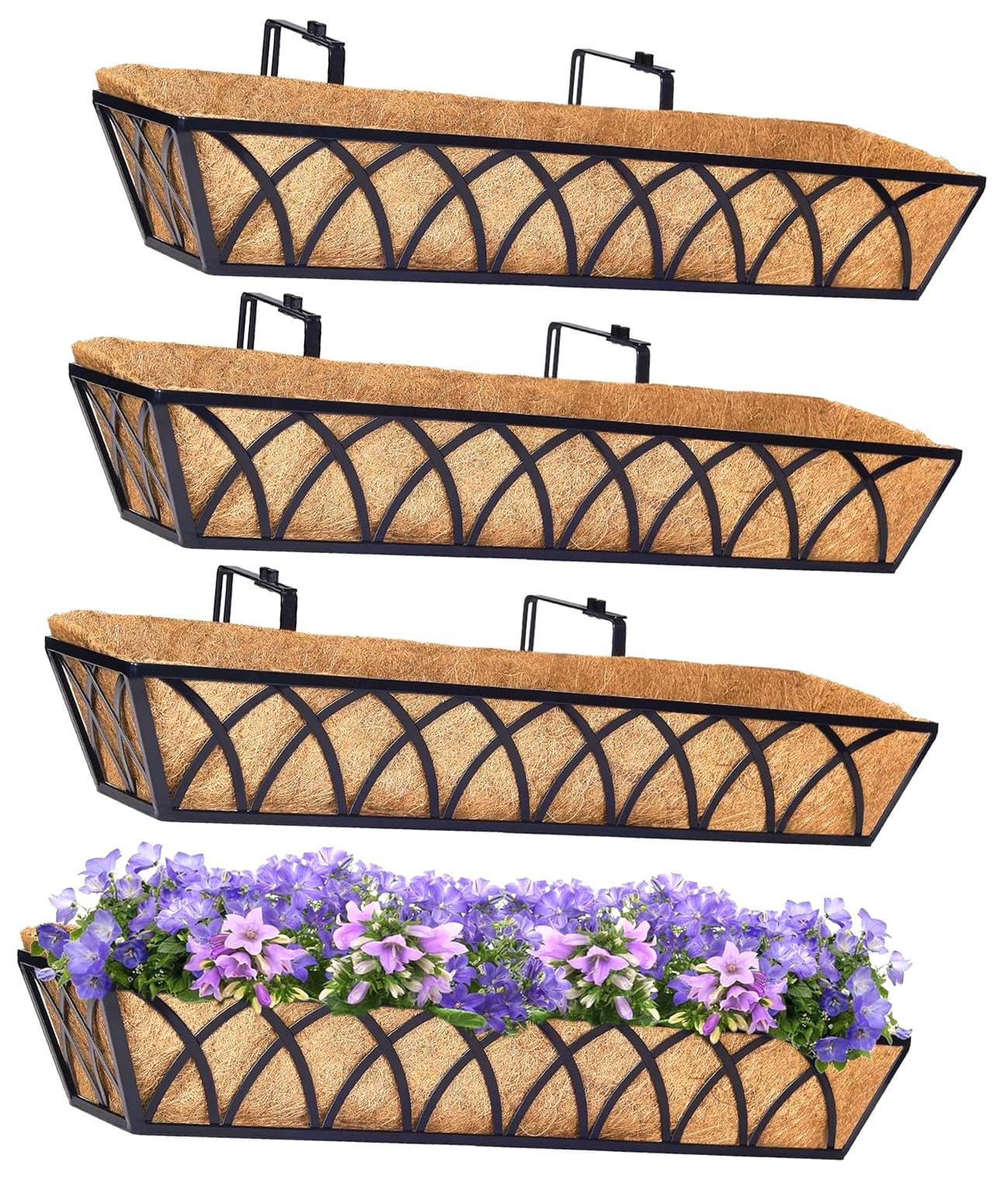 ANYWAY.GO Window Boxes Horse Trough Featuring Coconut Fiber Liner, 30 ...