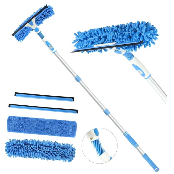 ANYWAY.GO Window Squeegee Cleaner, 2-in-1 Shower Squeegee with ...