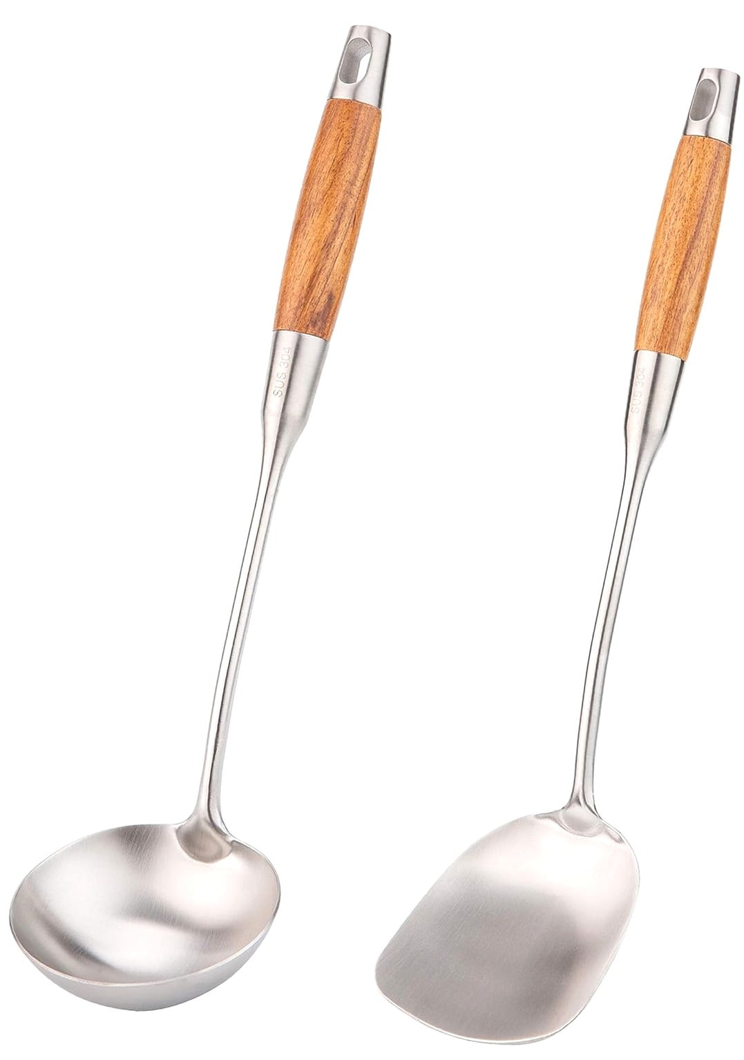 ANYWAY.GO Wok and Ladle, 304 Steel Utensils. Suitable for , hotel ...