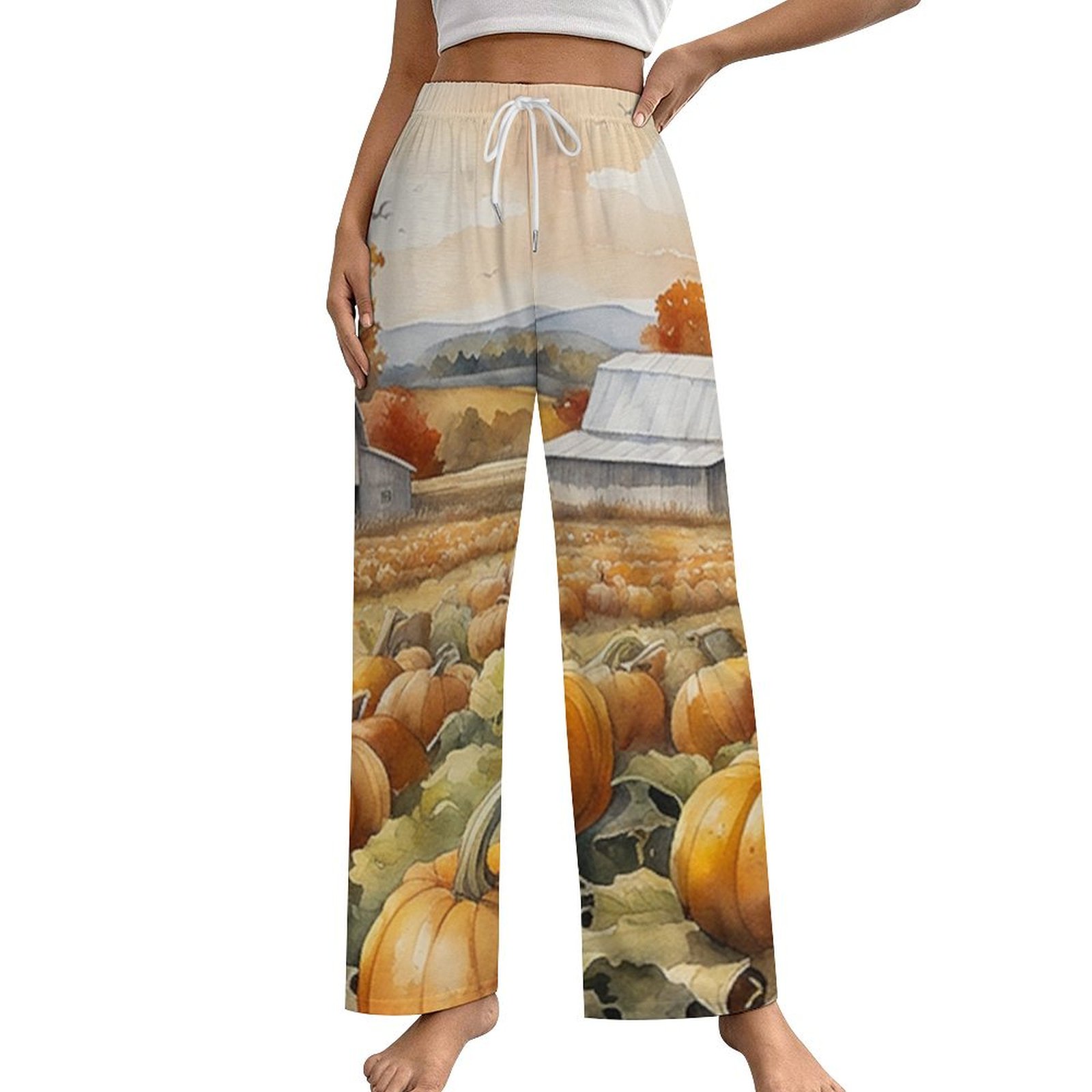 ANYWAY.GO Women’s Ultra-Soft Comfy Pajama Lounge Pants Painting Hand ...
