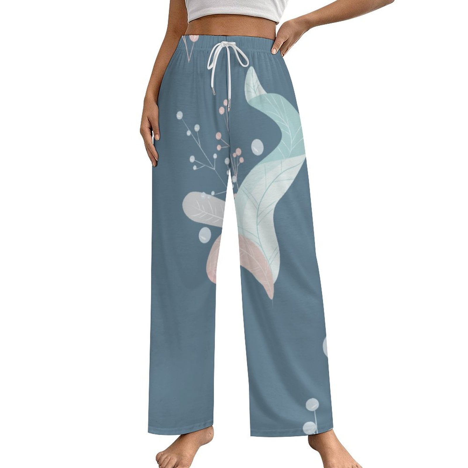 ANYWAY.GO Women’s Ultra-Soft Comfy Pajama Lounge Pants Pattern Blue ...