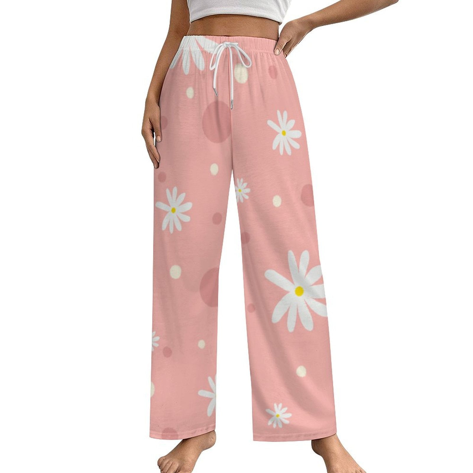ANYWAY.GO Women’s Ultra-Soft Comfy Pajama Lounge Pants Pink Pattern ...