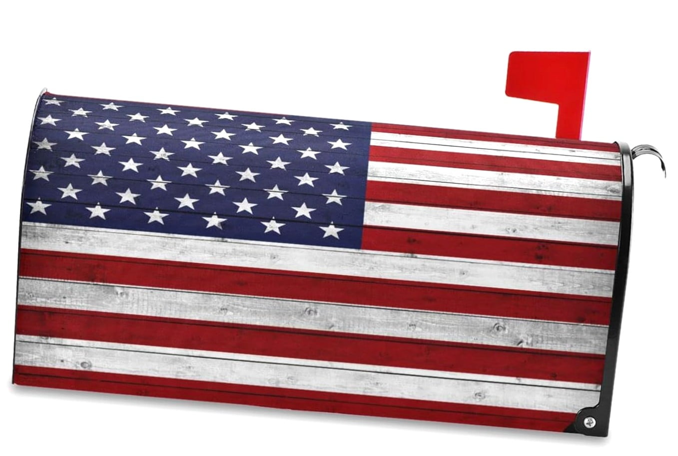 ANYWAY.GO Wooden Mailbox Cover Mailboxes Wraps Letter Post Box Cover ...