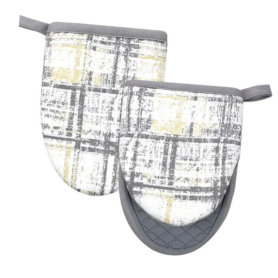 ANYWAY.GO and Water Resistant Kitchen 2-Pack Set, Soft Oven Mittens ...