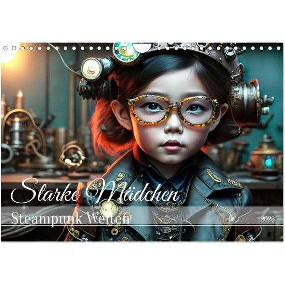 ANYWAY.GO girls steampunk worlds, US-Version (Wall Calendar 2026 DIN ...