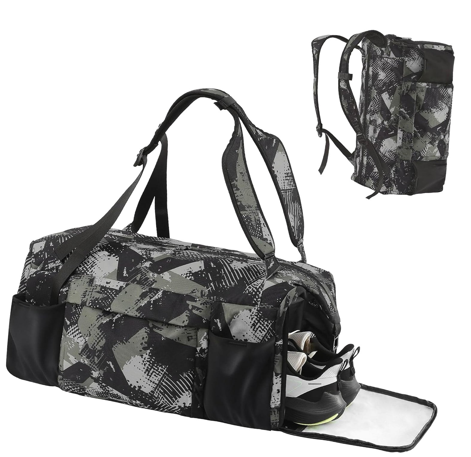 ANYWAY. with Shoes Compartment and Wet Pocket Convertible Duffle Bag ...
