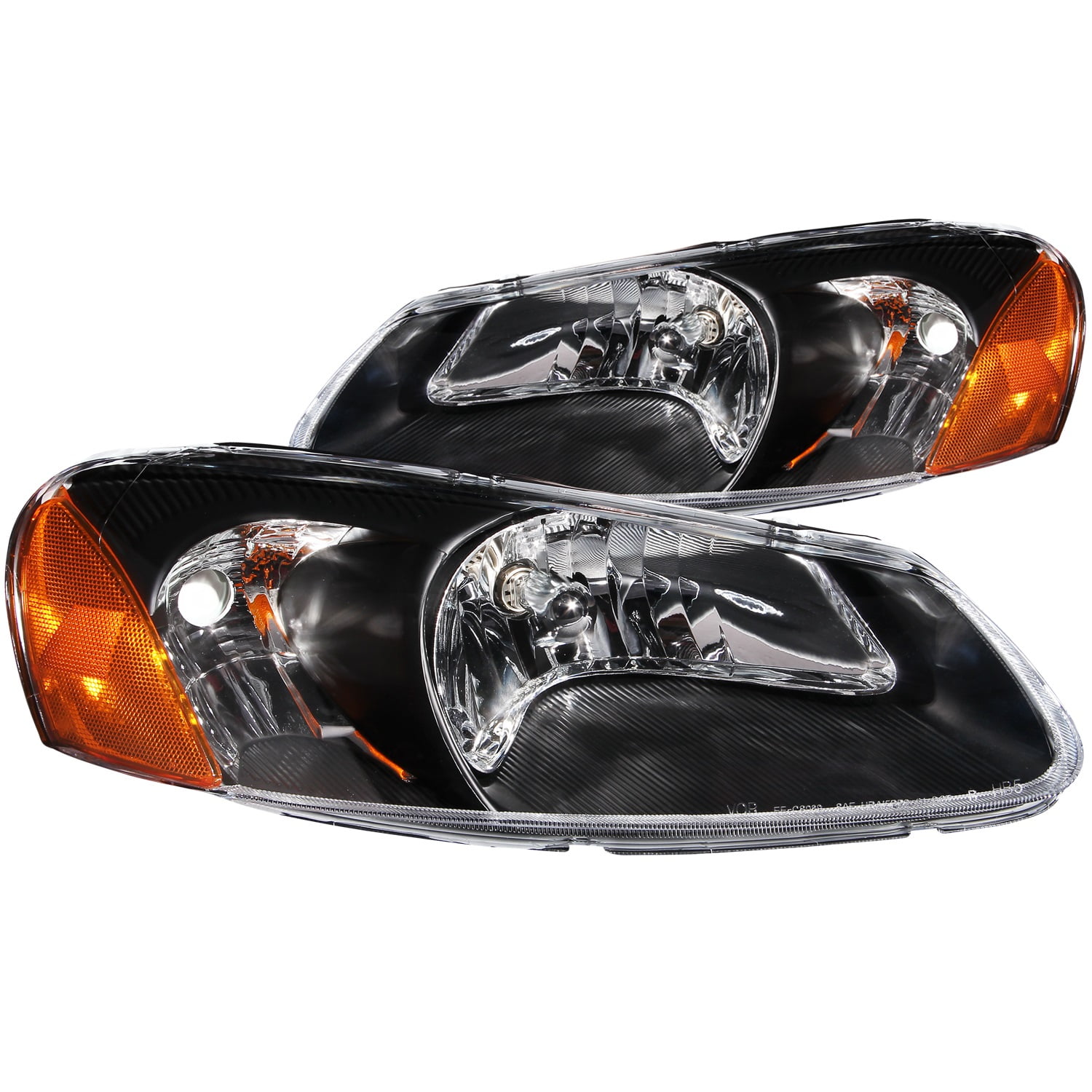ANZO 2001-2004 Dodge Stratus Crystal Headlights Black - Walmart.com