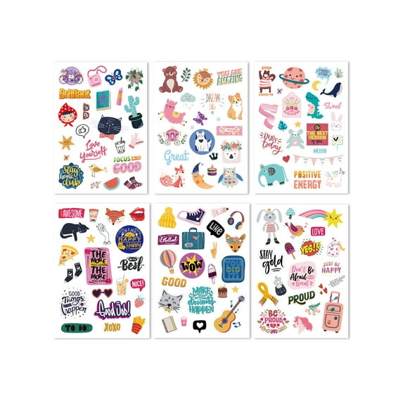 ANZON MORIES 130PC Cute Inspirational Stickers for Planner, Kawaii ...