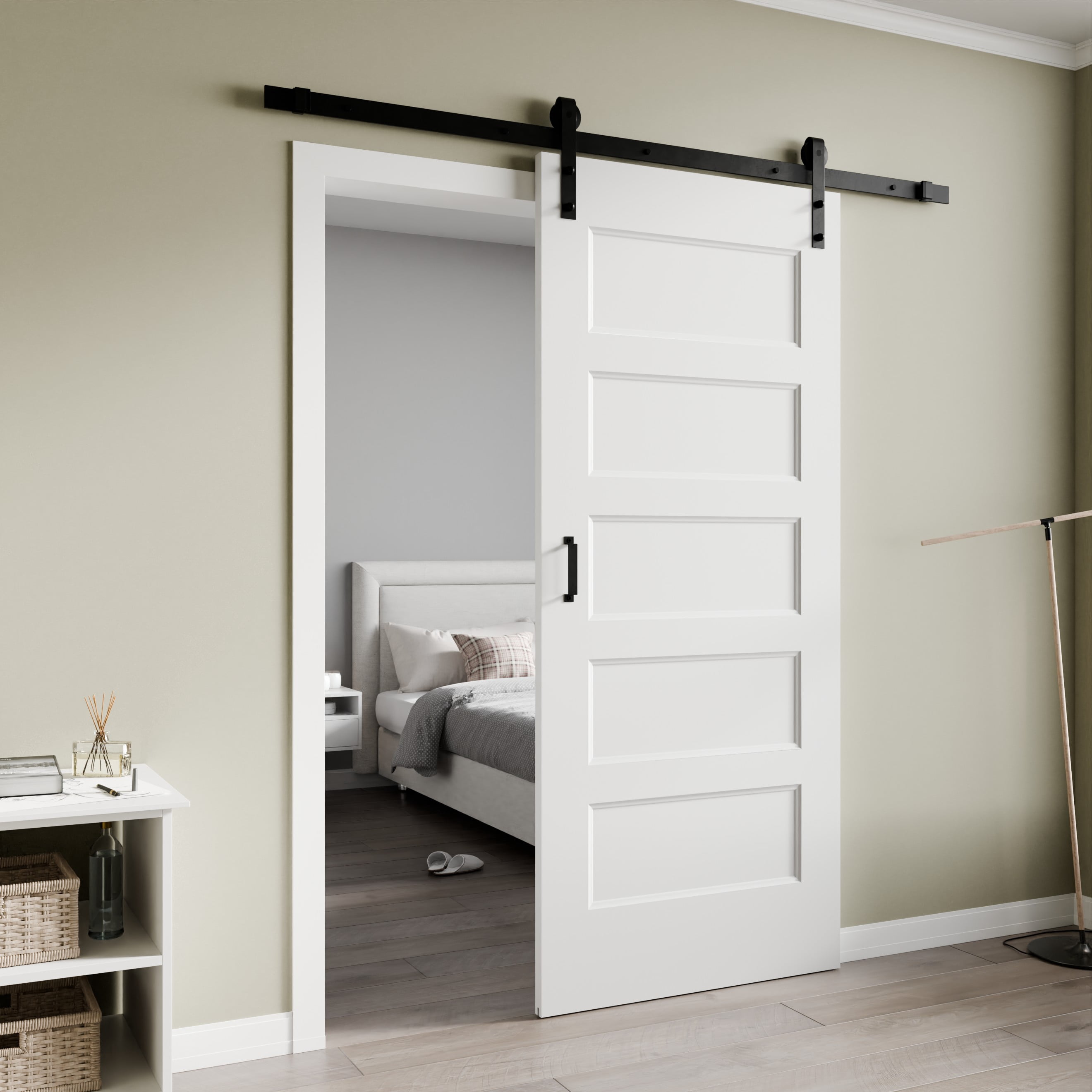ANZZI 5 Patio Wood Barn Doors - Durable Construction and Easy ...