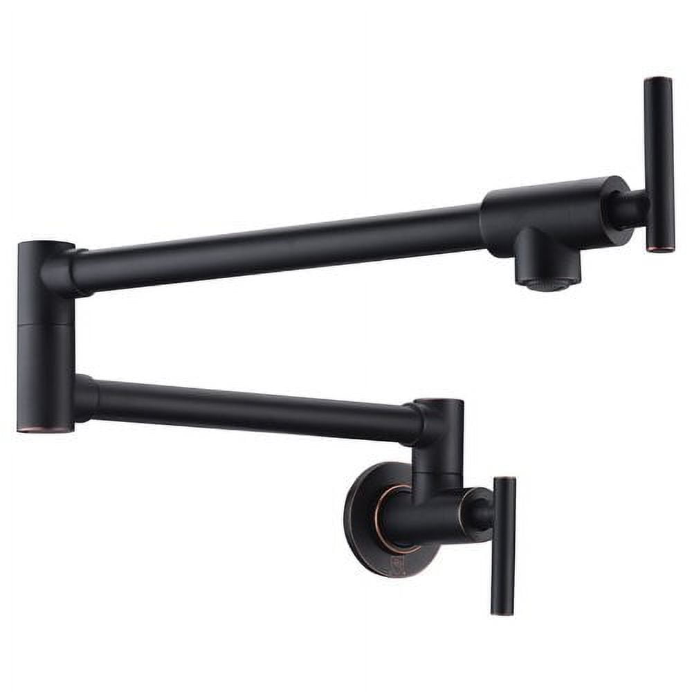 ANZZI Braccia Double Handle Pot Filler Kitchen Faucet in Oil Rubbed Bronze - Walmart.com