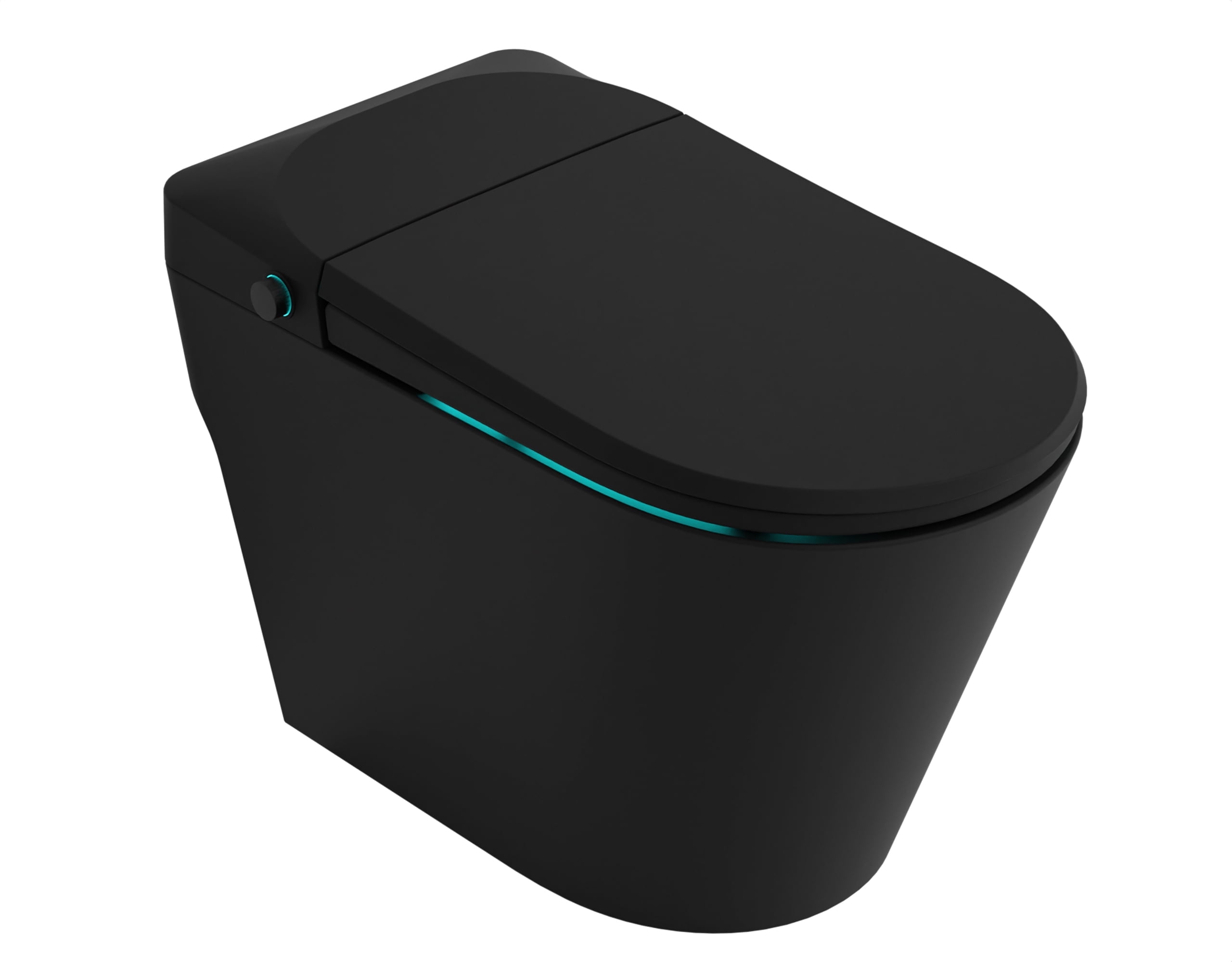ANZZI ENVO Echo Elongated Smart Toilet Bidet in Matte Black with Auto ...
