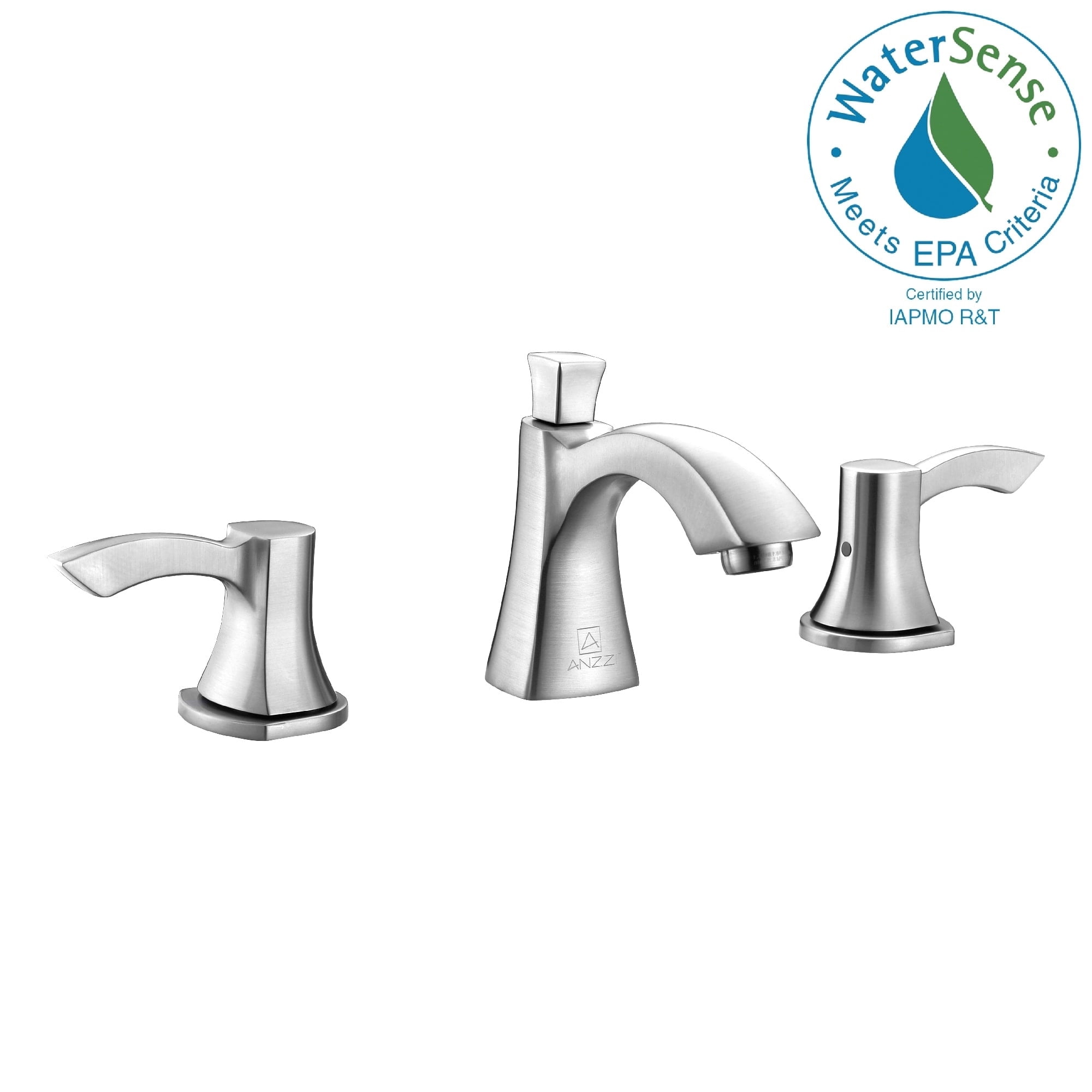 ANZZI Sonata Series 8-inch Widespread 2-handle Mid-arc Bathroom Faucet ...