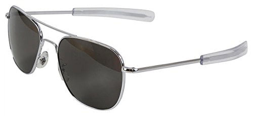 AO Original Pilot Sunglasses, Bayonet, Silver Frame, True Color Gray ...