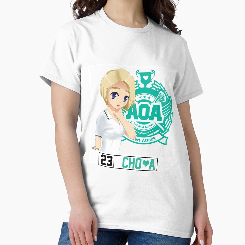 AOA Choa Heart Attack Girl Group Angel Star T-Shirt - Walmart.com