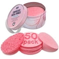 AOA Studio 50-Count Compressed Facial Sponges 100% Natural Cosmetic Spa Sponges for Facial ...