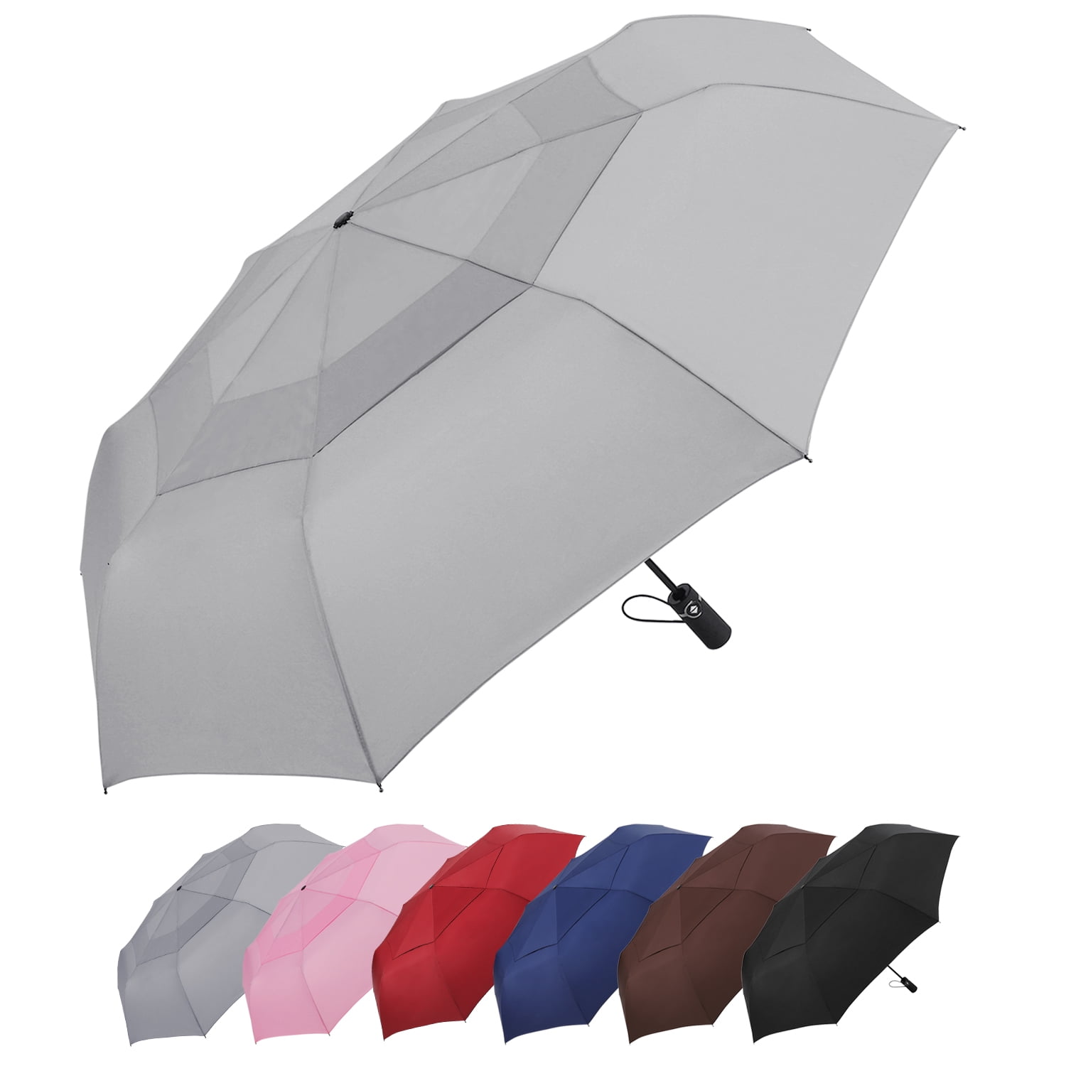 AOACreations Large 55" Umbrella, Vented Double Canopy, Heavy Compact ...