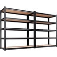 AOARGG Set of 2 Heavy Duty Garage Shelving 5T Storage Shelves, Metal ...