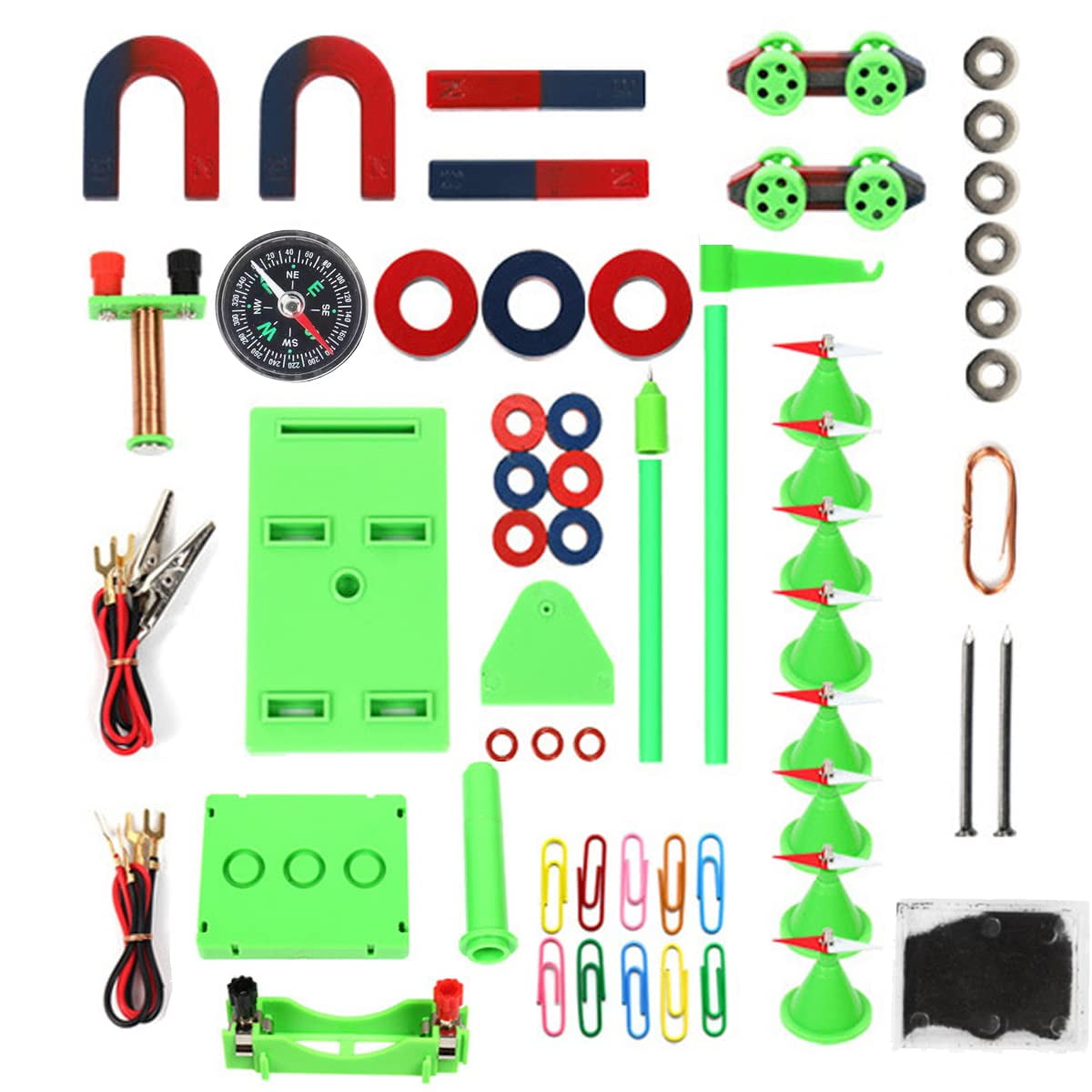 AOAUTO Labs Junior Science MMF7 Magnetism Set for Experiment Education,70PCS STEM Magnetic ...