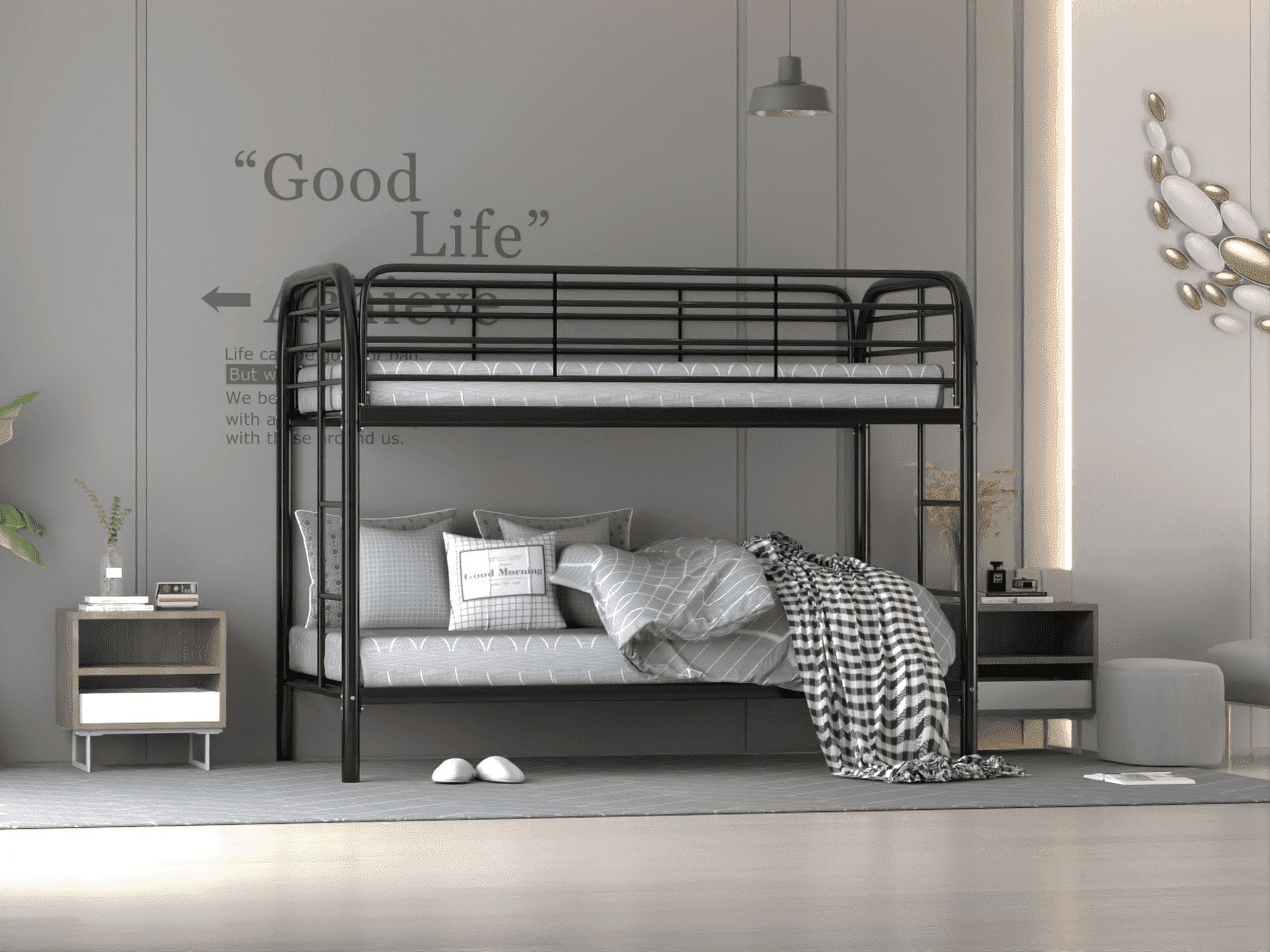 AOBABO Metal Bunk Bed,Heavy Duty Bed with Safety Guard Rails and Space ...