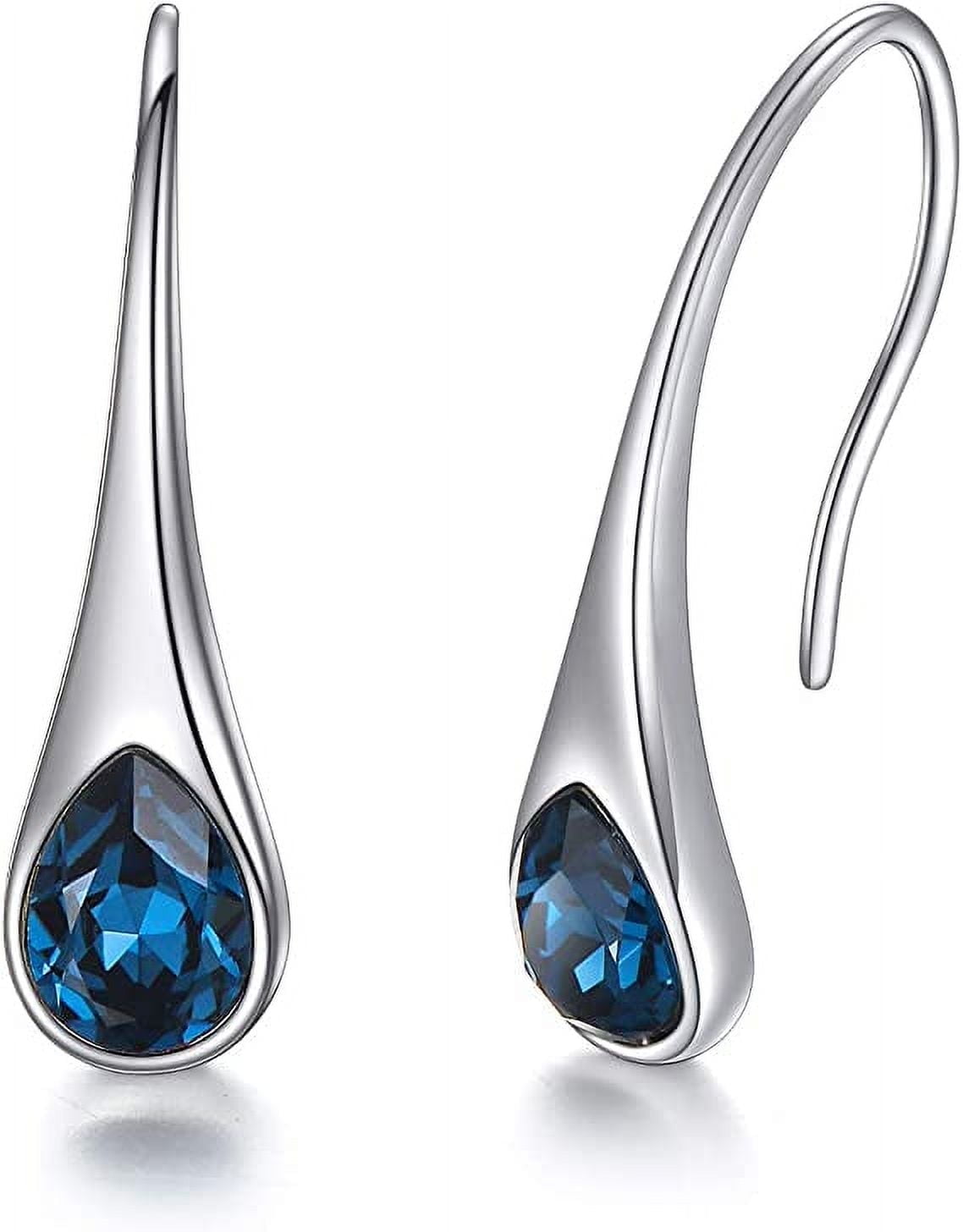 AOBOCO Christmas Gifts for Women, 925 Sterling Silver Crystal Earrings ...
