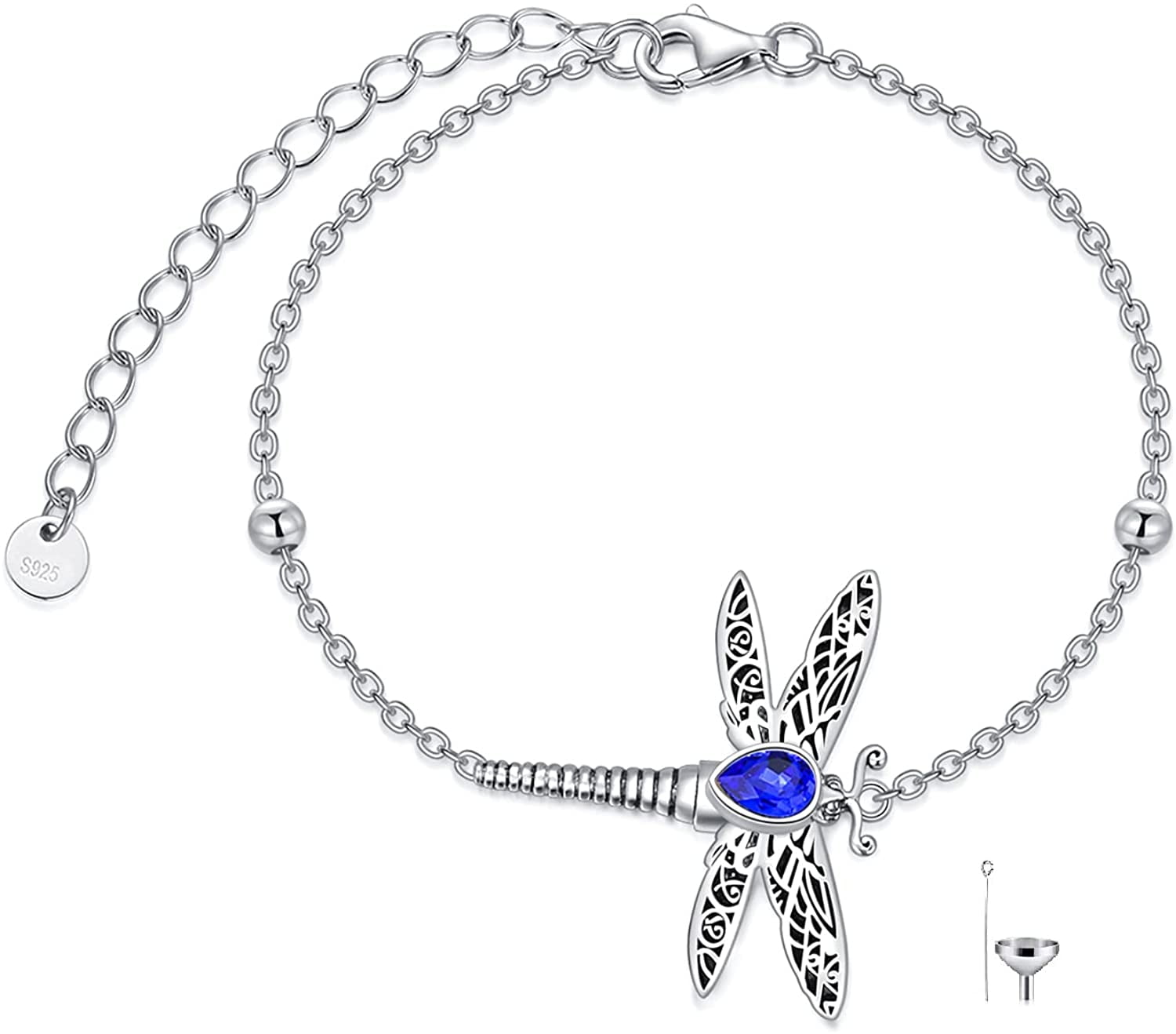 AOBOCO Cremation Jewelry for Ashes Sterling Silver Butterfly/Dragonfly ...