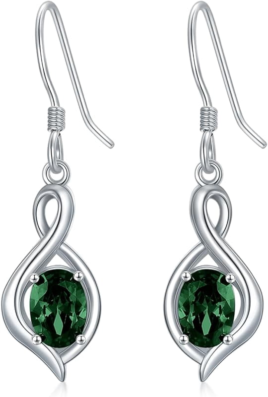 AOBOCO Dangle Drop Earrings 925 Sterling Silver Dainty Infinity ...