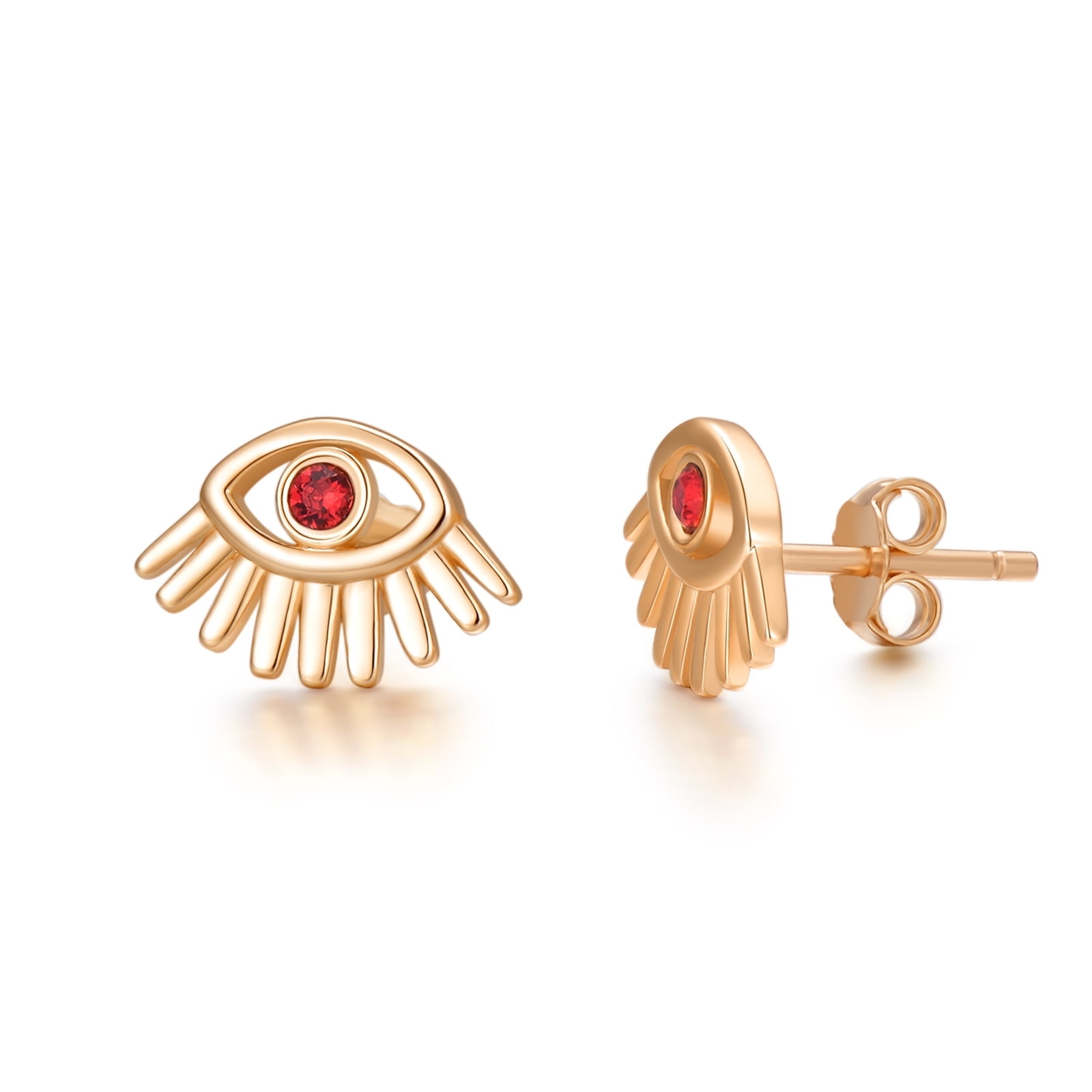 AOBOCO Gold Plated Evil Eye Earrings, Turkish Evil Eye Earrings ...